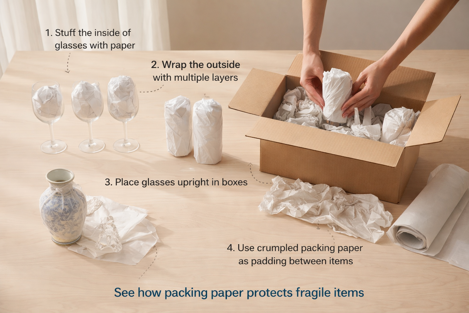 Packing Paper for Moving: Dishes, Glassware & Fragile Items – Purple Papers